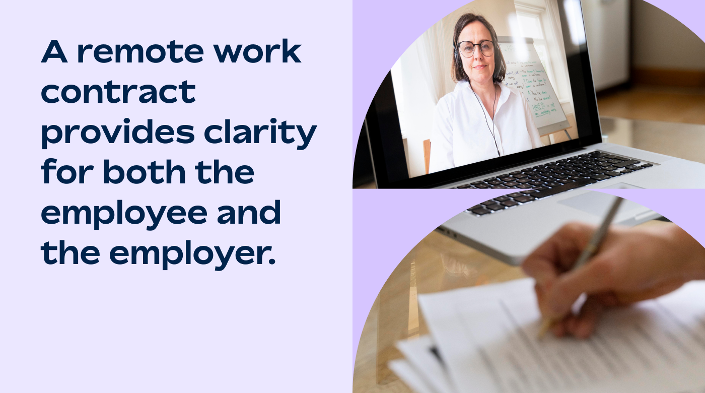 Remote working employment agreement clauses for employees